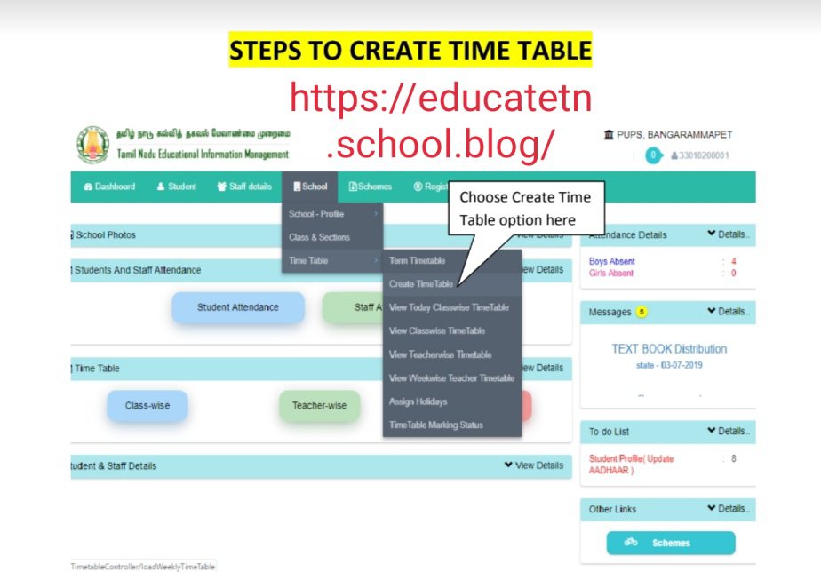 STEPS TO CREATE TIMETABLE – EducateTN
